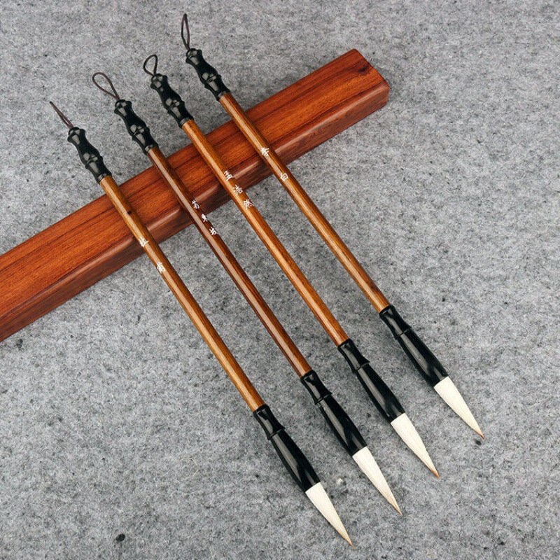 Кисть Вэньчан + держатель для кистей, подставка для кистей Вэньчан, вешалка для кистей, набор «Четыре сокровища учёбы», настольное украшение, вырезанное с Ль Бай