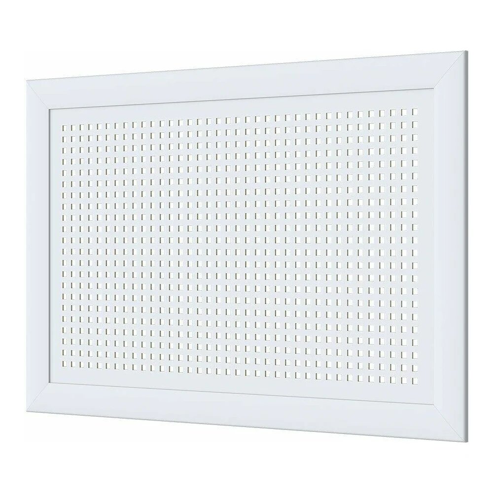 Декоративный экран для радиаторов и батарей Cosca Decor Модерн 600x900 мм, белый, квадро 10-20, с рамкой СПБ004385