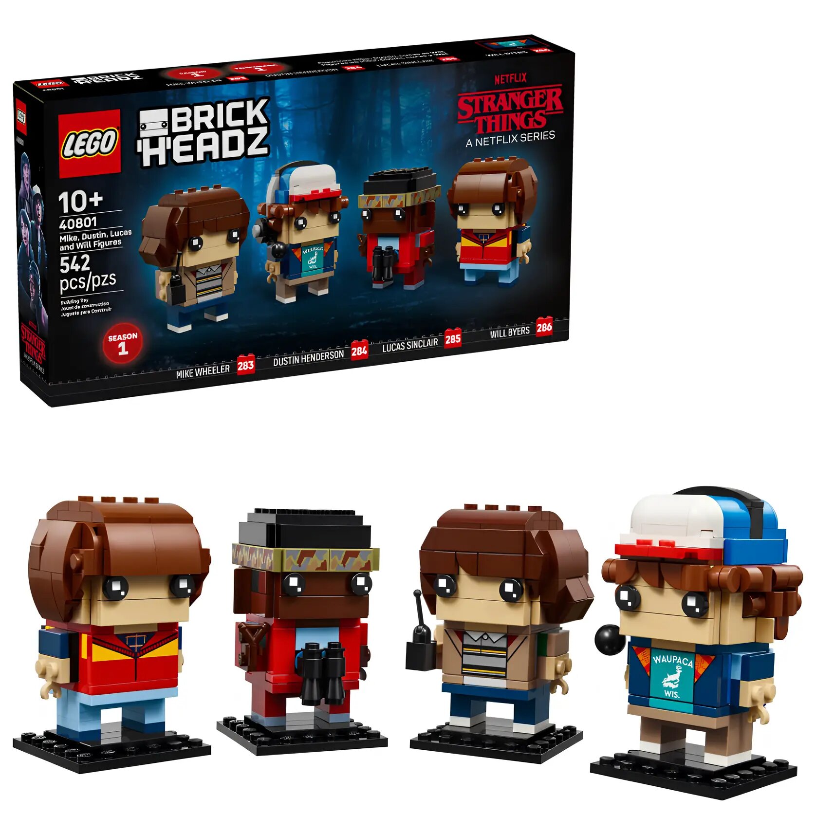Конструктор LEGO BrickHeadz 40801 Stranger Things (Mike, Dustin, Lucas and Will)