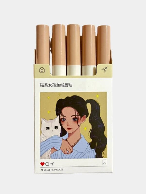 Набор 5 помад, Тинт для губ, помада, блеск корейский. Подарок на новый год ребенку, подруге