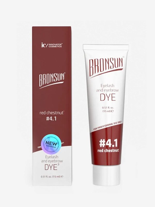 Краска для ресниц и бровей Innovator Cosmetics BRONSUN, цвет медный каштан #4.1, 15 мл
