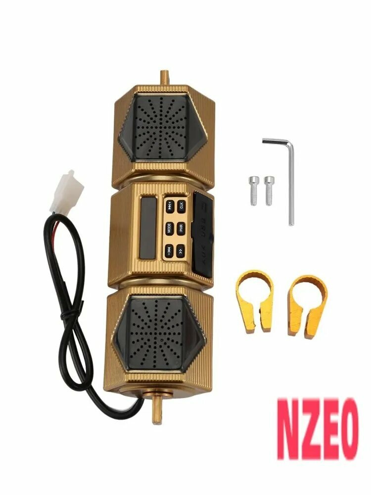 Мотоцикл MP3-плеер руль динамик Bluetooth музыка FM-радио водонепроницаемый регулируемый кронштейн велосипед аудио стерео 12 В