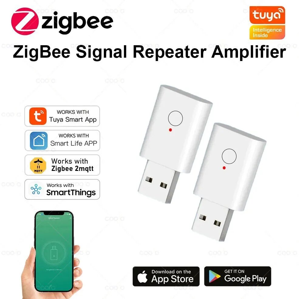 Tuya усилитель сигнала zigbee, USB ретранслятор zigbee3.0, smartlife