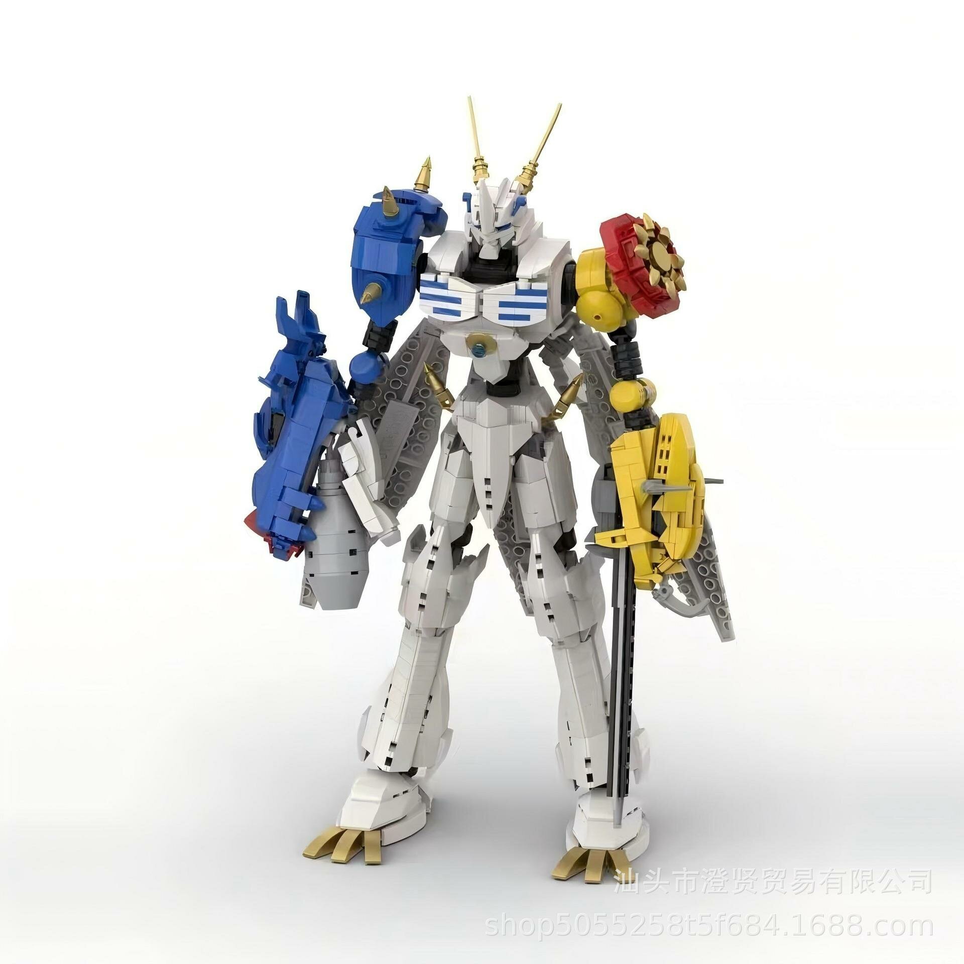 MOC Omegamon Digimon, строительные блоки для игр, фильмов и телевидения, игрушечная модель, украшения для мальчиков