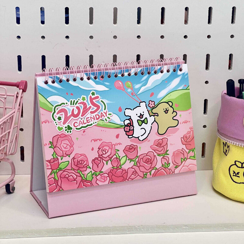 Календарь-планер с милыми рисунками, настенный календарь с перелистываемыми страницами, годовой календарь, свежий график посещений, блокнот для заметок, напрямую от производителя