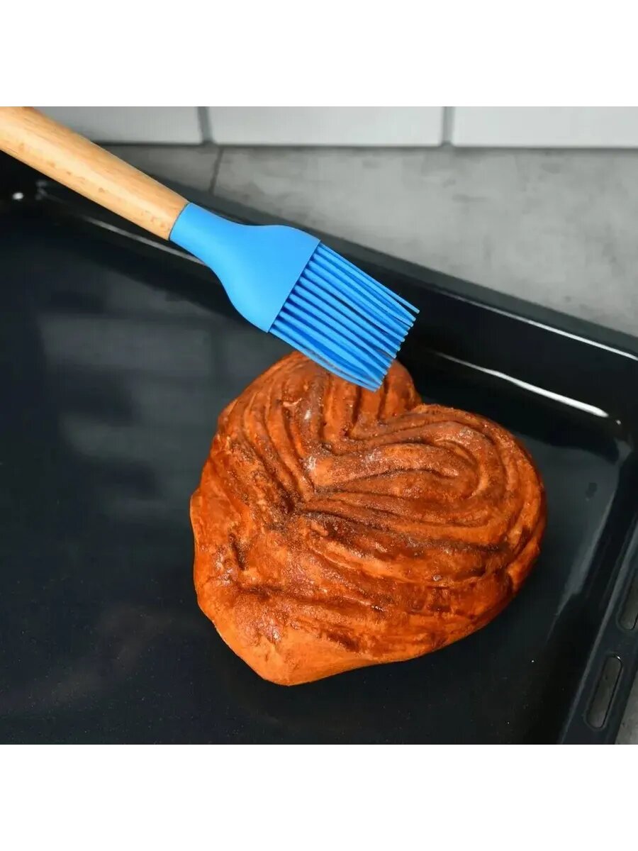 Гибкая силиконовая кисточка для выпечки и кулинарии