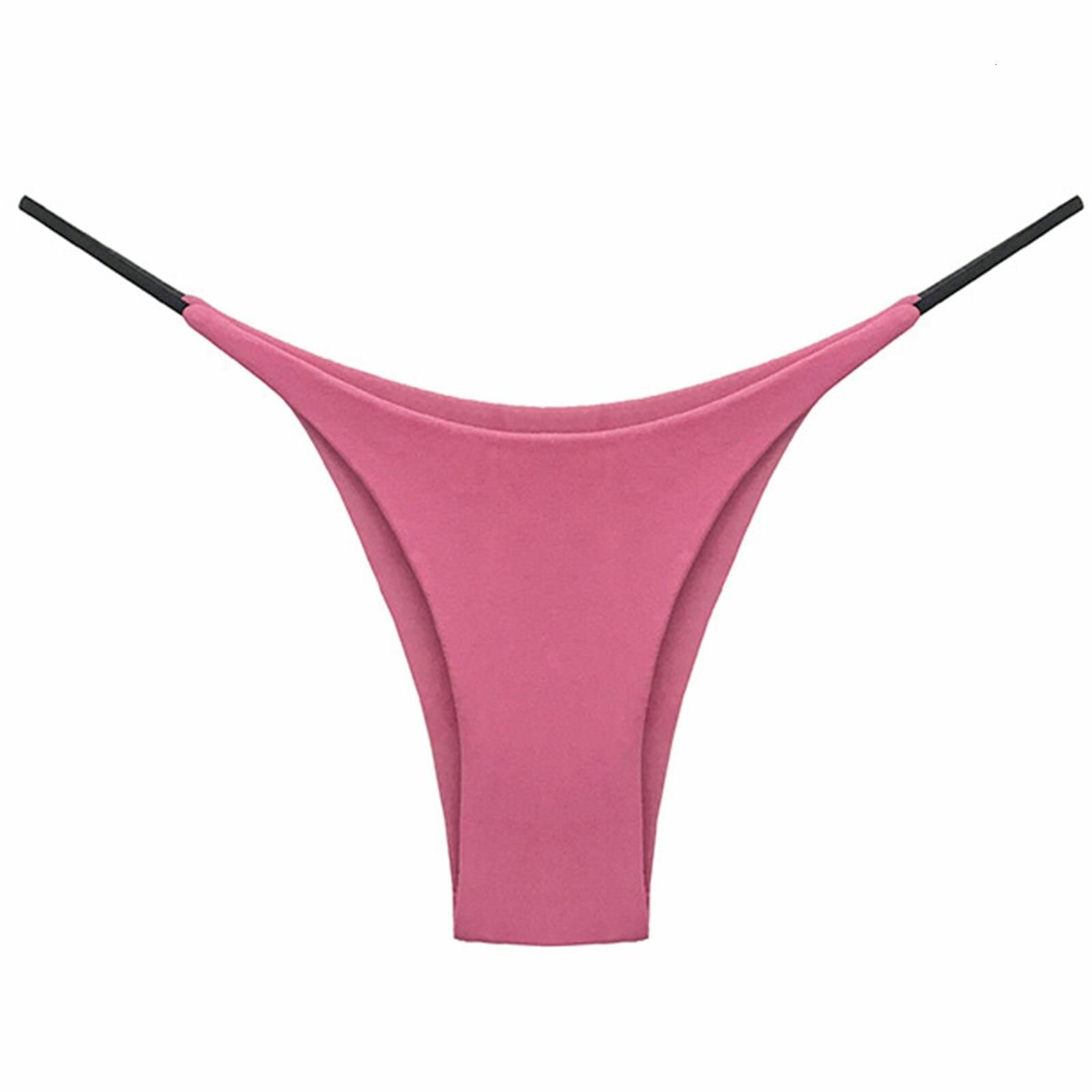 Женские эластичные трусики-стринги, Розовый - M
