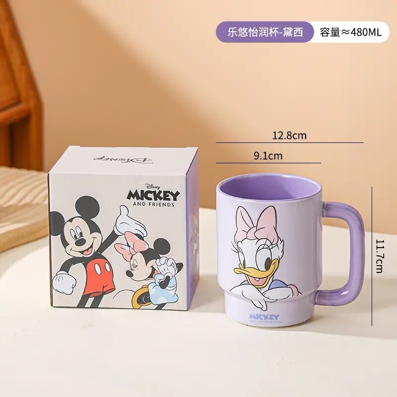 Керамическая кружка Disney 2025, новая детская домашняя молочная кружка, милый набор для семьи из четырех, кружка для пары