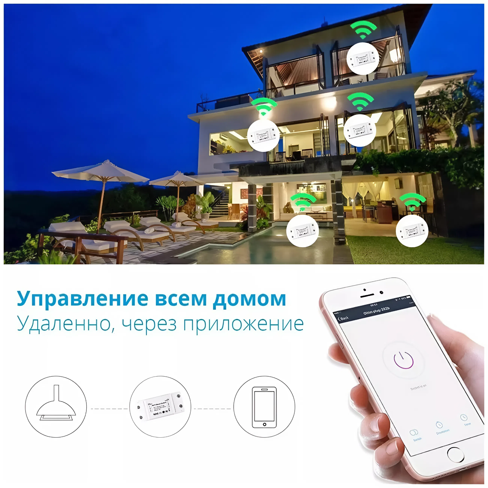 Умное реле Moes Wifi Smart Switch модели MS-101 - with Wifi Bluetooth chip .