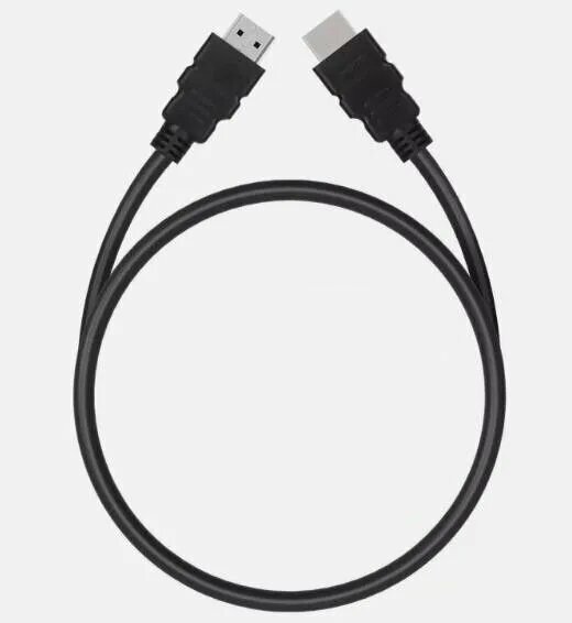 Видеокабель, 1 м, черный