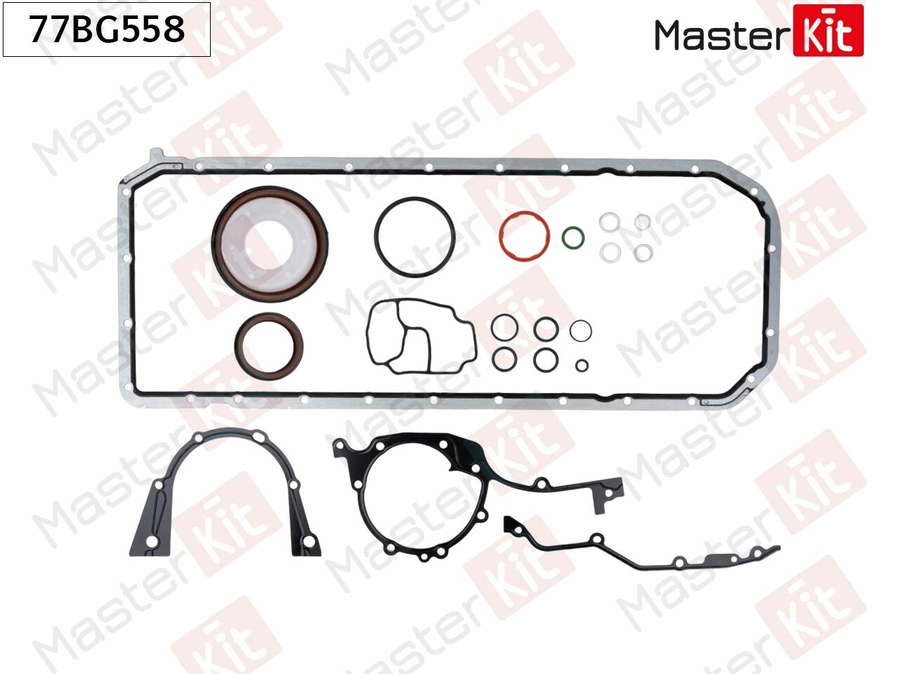 Комплект прокладок блок-картер двигателя BMW X3 E83 M54 B25 256S5 MasterKit 77BG558