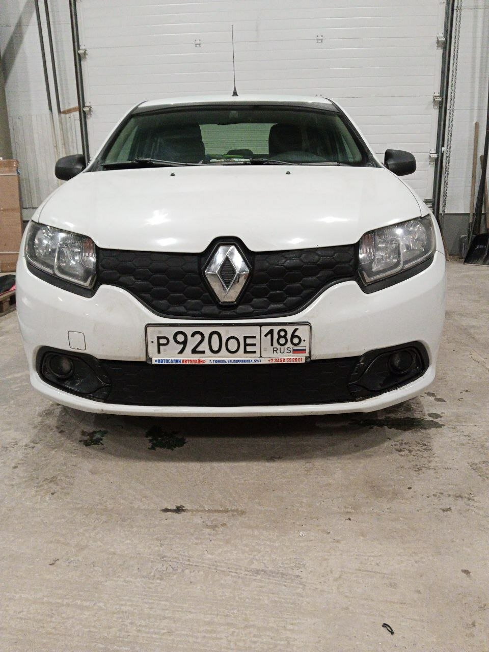 Утеплитель радиатора и бампера для Renault Logan Рено Логан 2012 -2018 II поколение