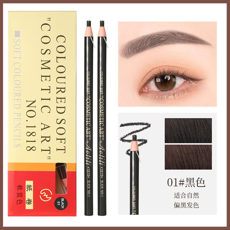 Карандаш для бровей Aolili, рулонная бумага, карандаш для бровей с линией, удобный в использовании, карандаш для бровей 1818, долговечный макияж, карандаш для бровей с линией, подводка для глаз