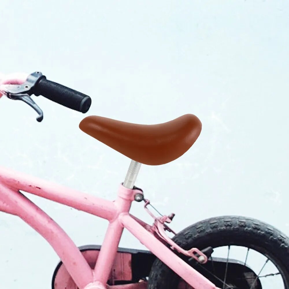 Сиденье для велосипеда, широкое и мягкое, удобное сменное седло для беговелов, детские велосипеды, светло-коричневое