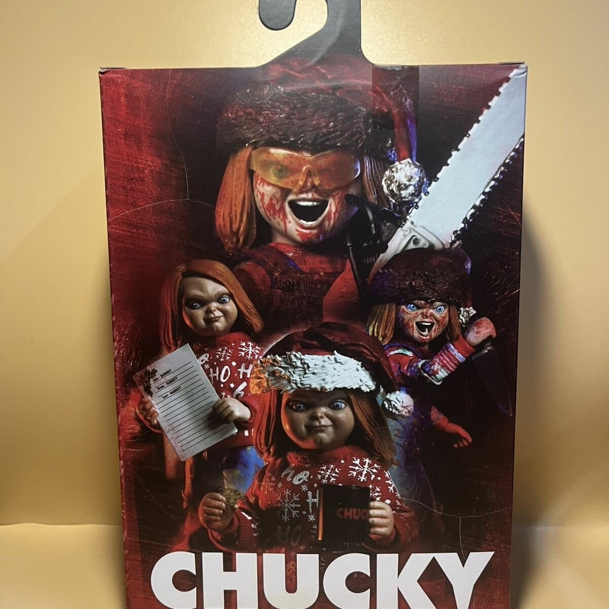 Жуткая коллекционная кукла Chucky (Чакки) со сменной одеждой -Рождественская версия - 10cm