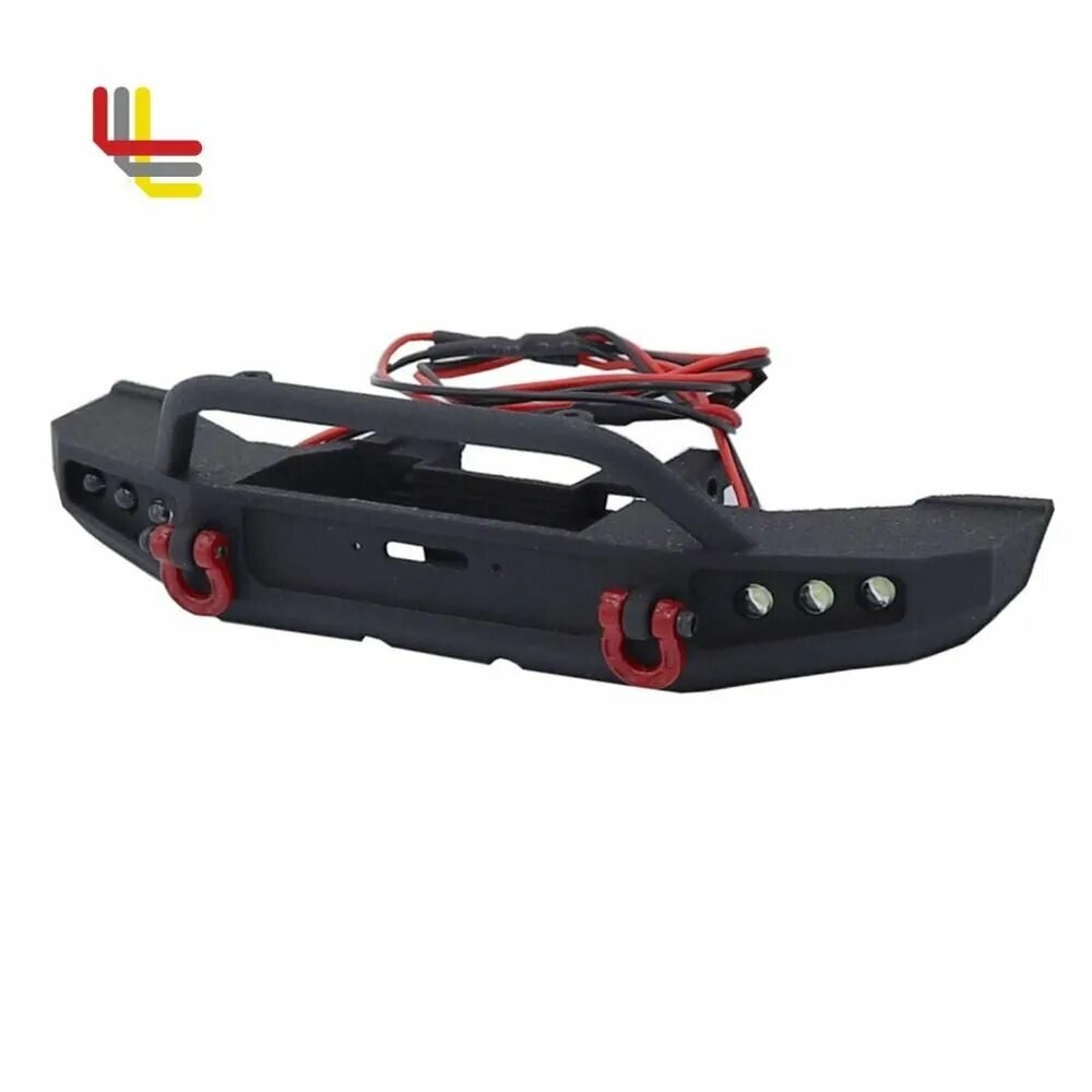 (OOZZFFK))Нейлоновый Передний Бампер Со Светодиодной Подсветкой Для TRX4M 1/18 RC Crawler Car Upgrade Parts Accessories