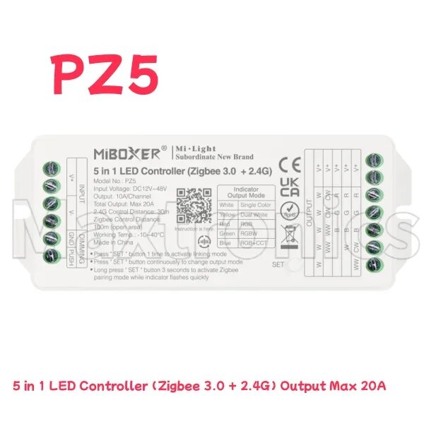 Miboxer PZ5 5in1 LED контроллер Zigbee 3.0 + 2.4G