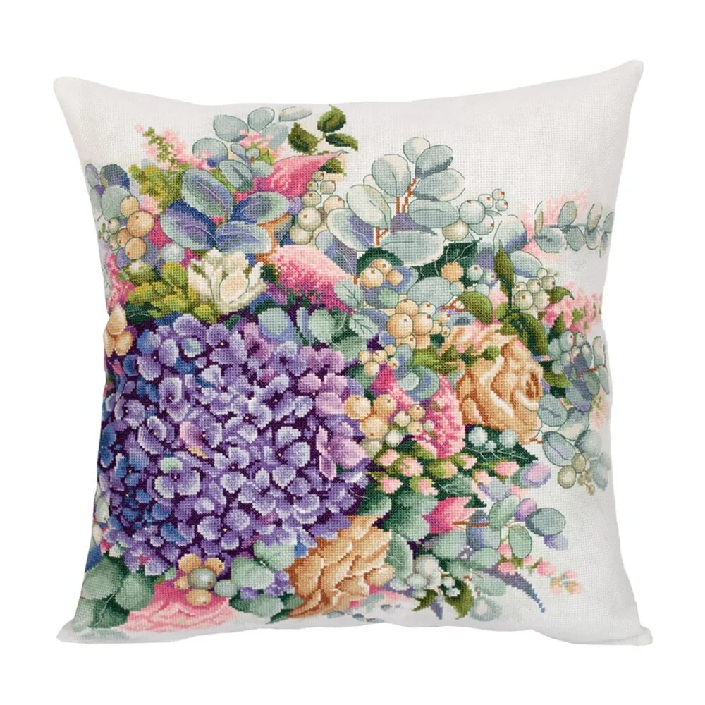 Набор для вышивания "PANNA" PD-7303 "Подушка. Гортензия" 40х40 см