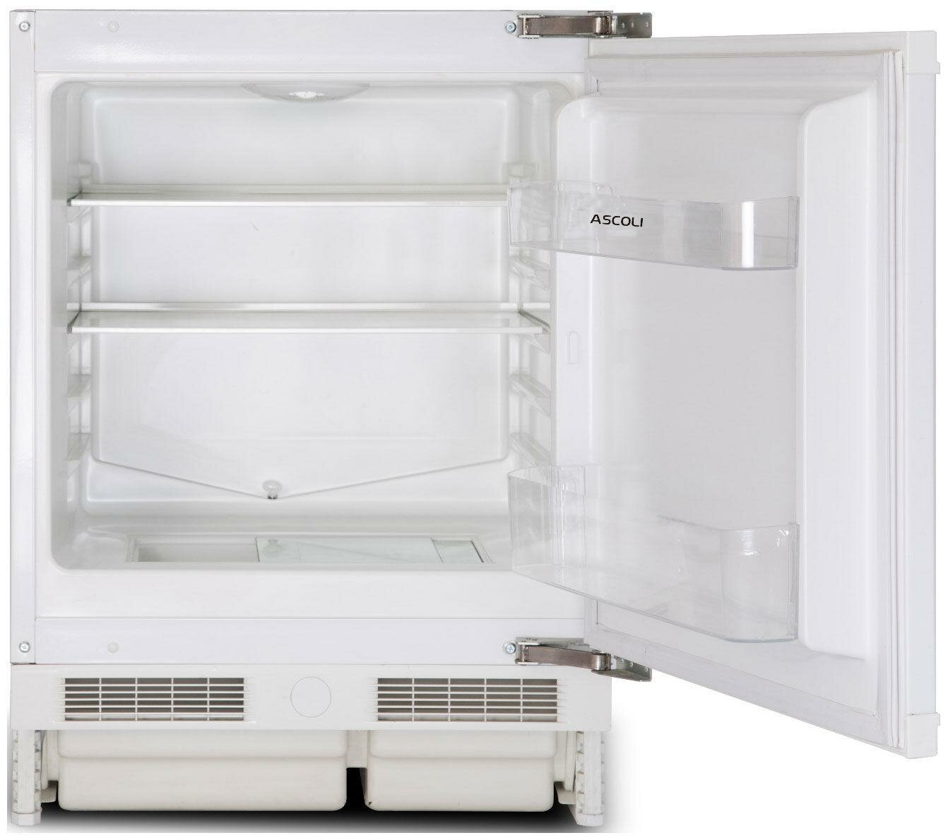 Холодильник встраиваемый Ascoli ASL110BU, под столешницу, без мк, 110 л, 3 полки