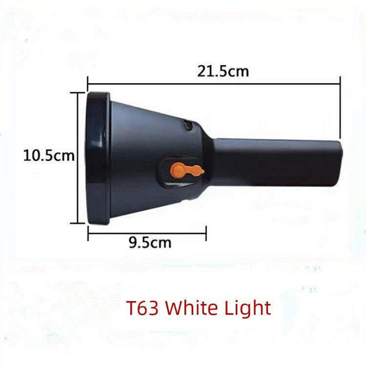 Пластиковый квадратный супер яркий водонепроницаемый мощный фонарик с большой головкой, перезаряжаемый светодиодный
