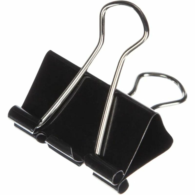 Зажимы для бумаг Выбор есть (Attache Economy) 51 мм чёрные (12 штук в упаковке)