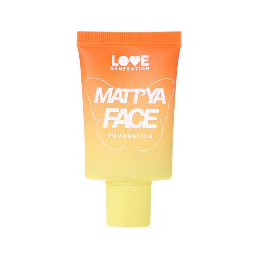 Крем тональный для лица LOVE GENERATION MATT`YA FACE матирующий с экстрактом матчи тон 02 Vanilla silk