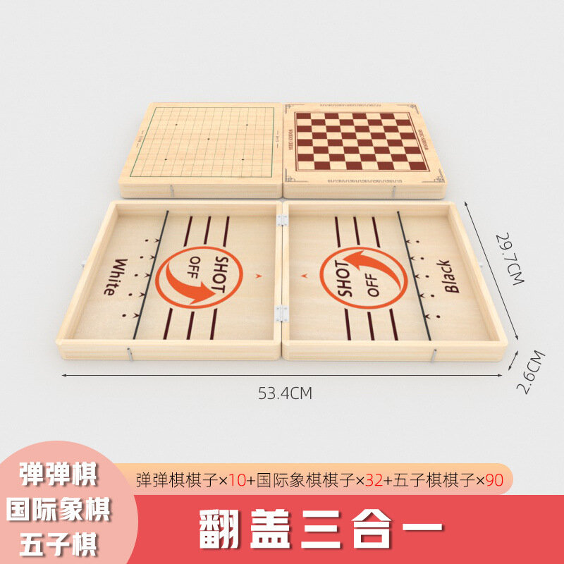 Прыгающие шахматы настольные, деревянные, двойные боевые, интерактивная игрушка для родителей и детей, настольная игра для детей, оптовая торговля