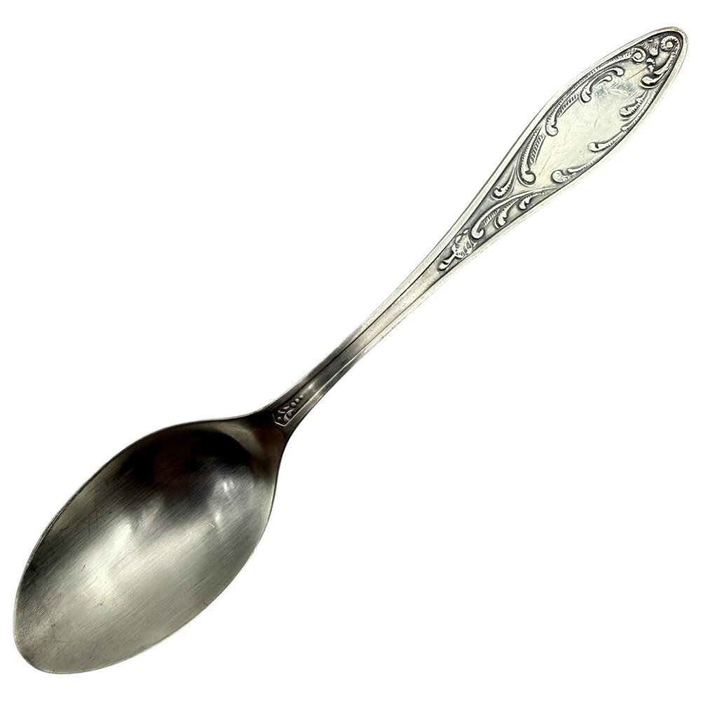 Ложка чайная "Пламя", 14 см, мельхиор, 1980-1990 гг, СССР