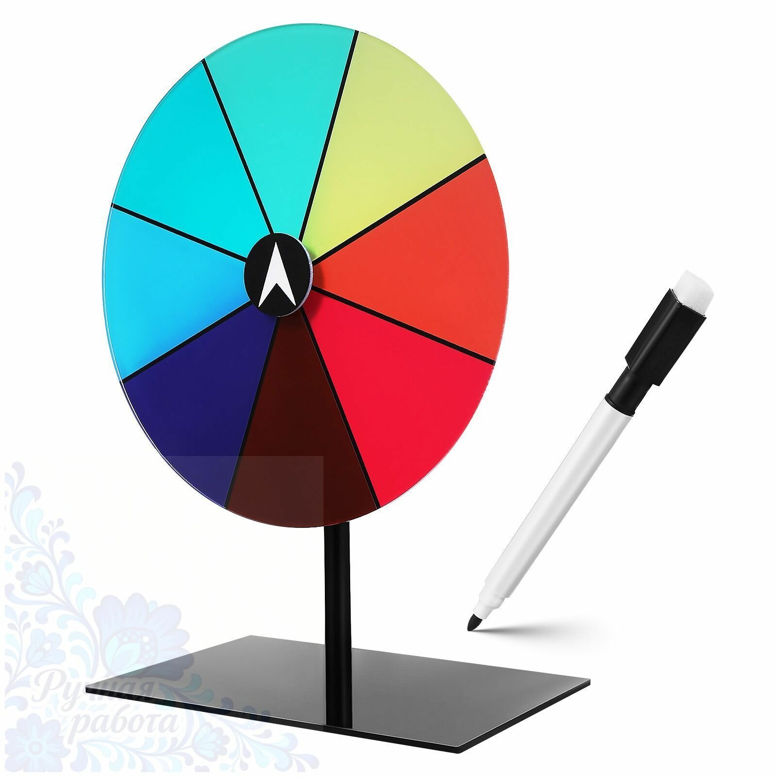 Праздничное Колесо Фортуны Сухим Мелом Для Детских Игр Размер 20x20x0 3 Cm