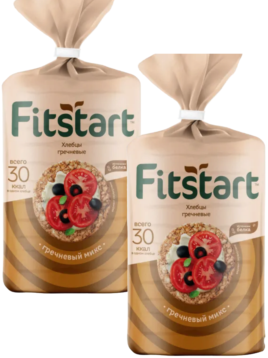 Хлебцы Fitstart цельнозерновые Гречневый микс, 2шт по 90 г