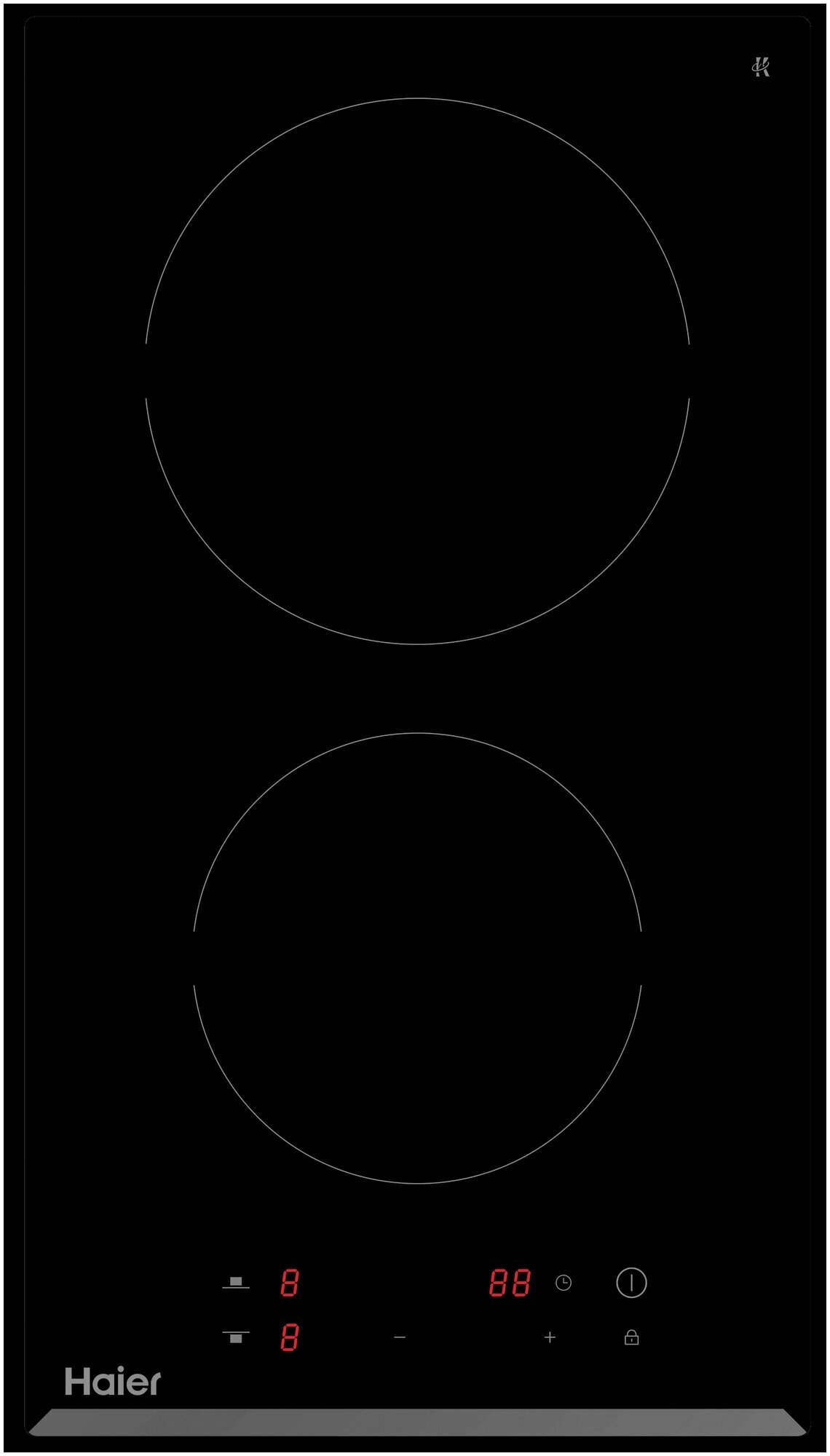 Электрическая варочная панель Haier HHY-C32RVB, цвет панели черный, цвет рамки черный