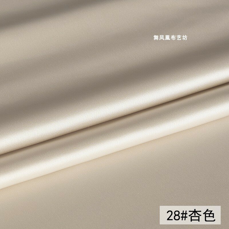 Однотонная двусторонняя ацетатная атласная ткань, глянцевая имитация шелка, дышащая, гладкая ткань для платьев