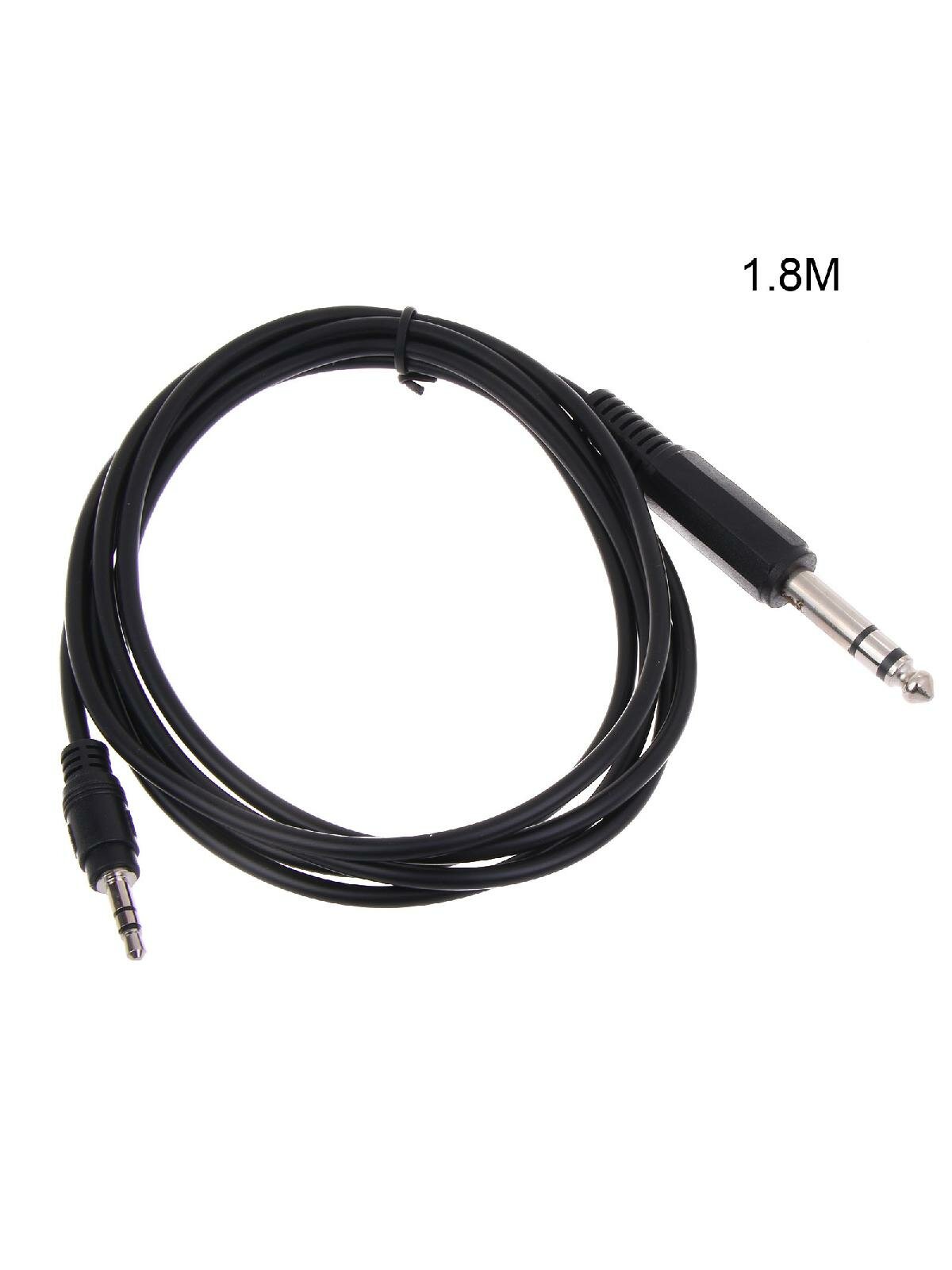 Двухканальный аудиокабель длиной 1,8 м от штекера DC3.5mm до штекера 6,35 мм