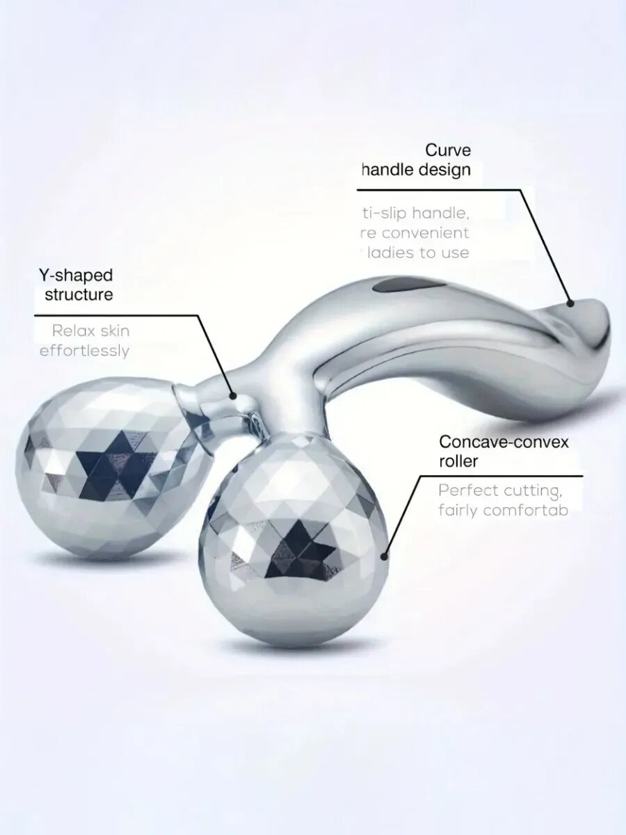 Массажер для лица и шеи роликовый