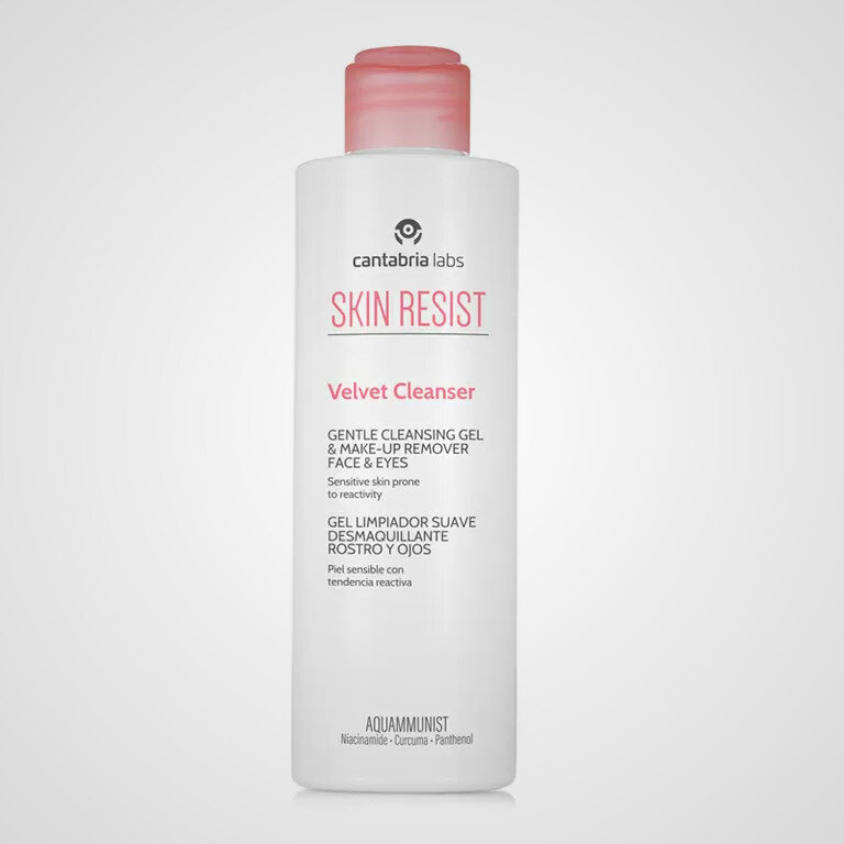 Мягкий очищающий гель и демакияж для лица и глаз 200 мл SKIN RESIST Velvet Cleanser Gentle Cleancing Gel & Make-up Remover Face & Eyes Гель 200 мл