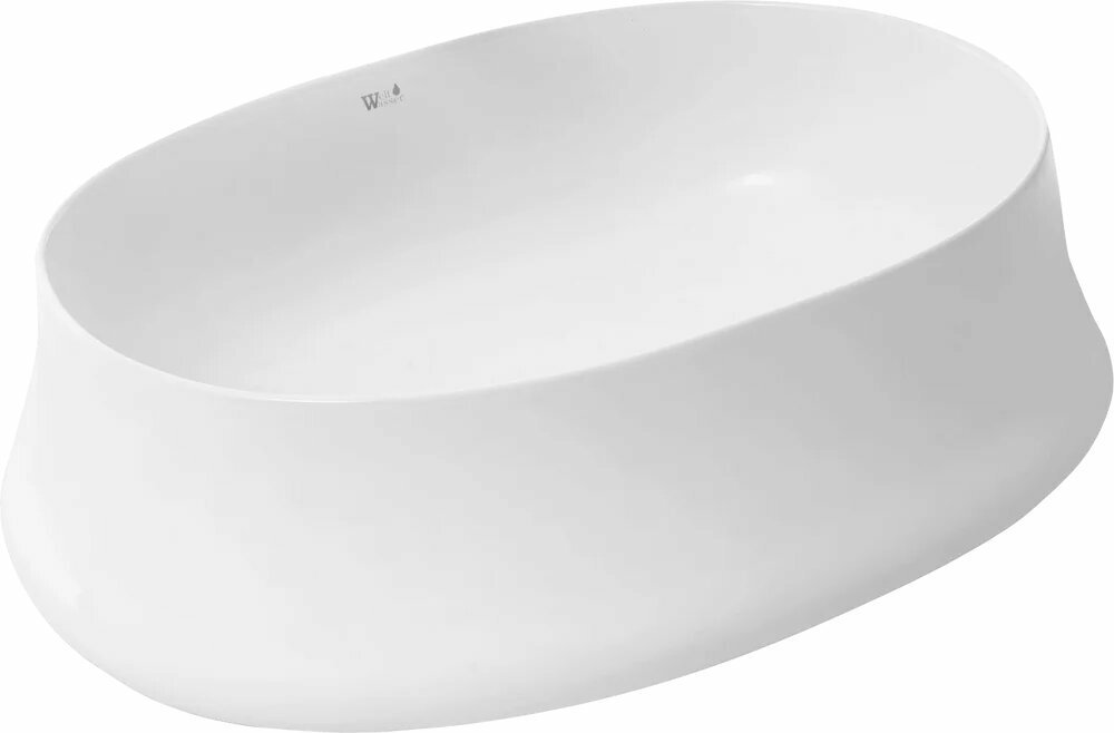 Накладная раковина Weltwasser WW Elbach 32100 57 фаянсовая, без отверстия под смеситель, раковина для ванной, 57 см, овальная, белая