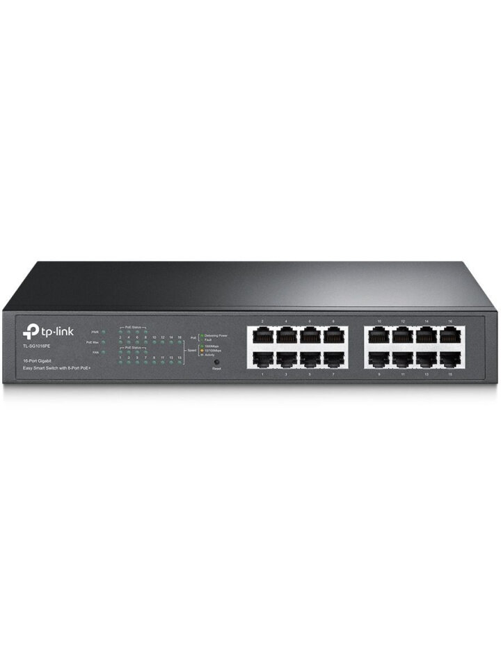 Коммутатор TP-Link TL-SG1016PE 16G 8SFP+ 8PoE+ 110W управляемый