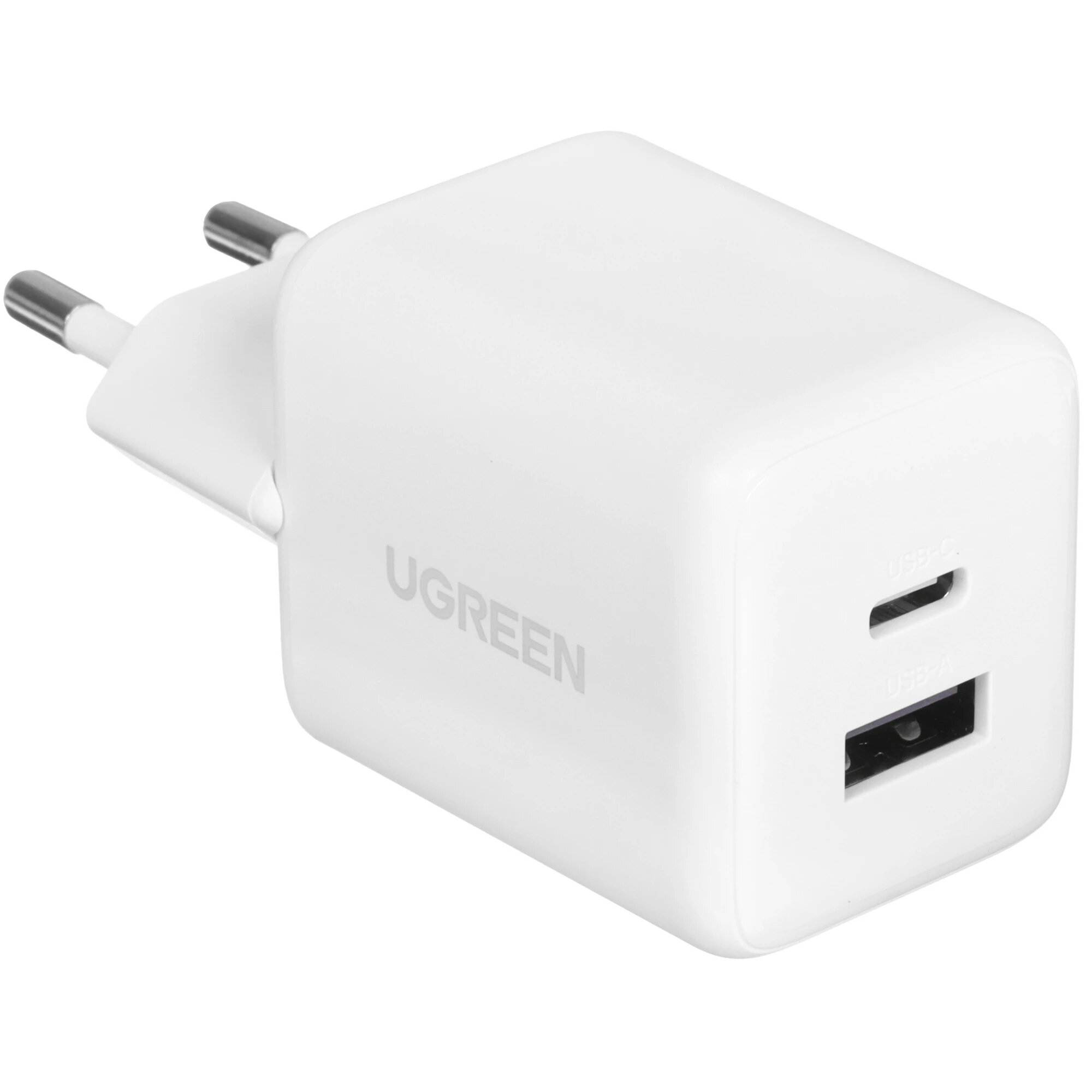 Сетевое зарядное устройство UGREEN X516 (65015) 30W 2-Port USB-C USB-A GaN Fast Charger White
