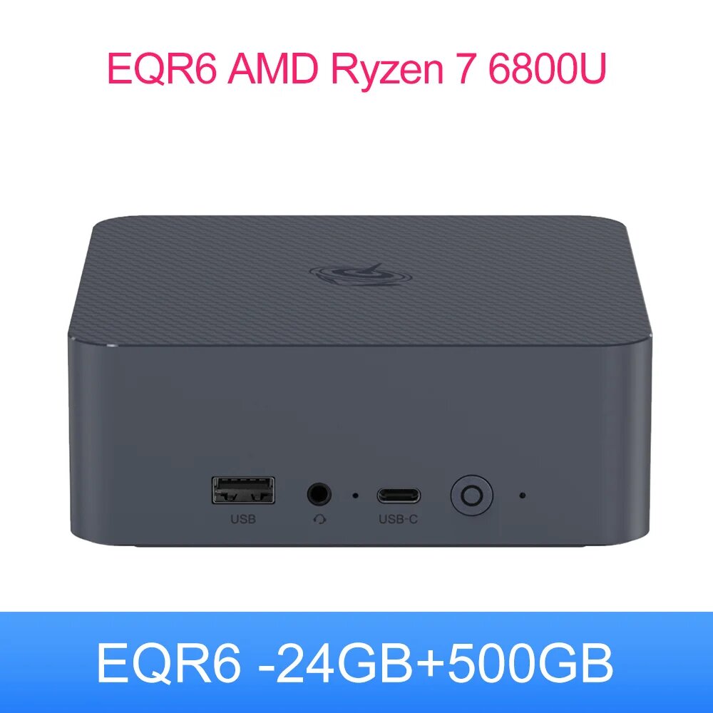 Beelink EQR6 Мини-ПК AMD Ryzen 5 24 ГБ SSD 500 ГБ EQR6-6800U-24G500G