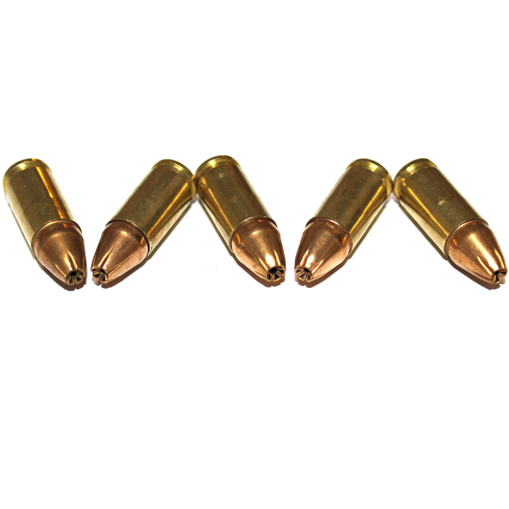 Сувенир патрона 9x19 (Люгер) Экспансивный латунь 5 шт