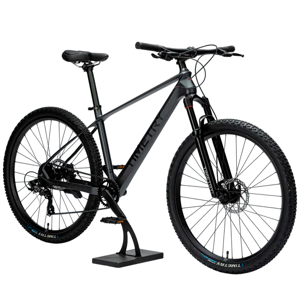 Взрослый горный велосипед BREND TIMETRY ORIGINAL TT424, диаметр колес 27.5", 8 скоростей, рама магниевый сплав, серый