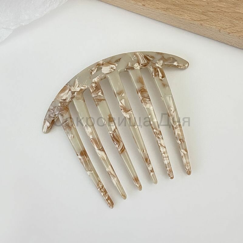 Гребень светло-бежевый / Украшение для волос / Заколка