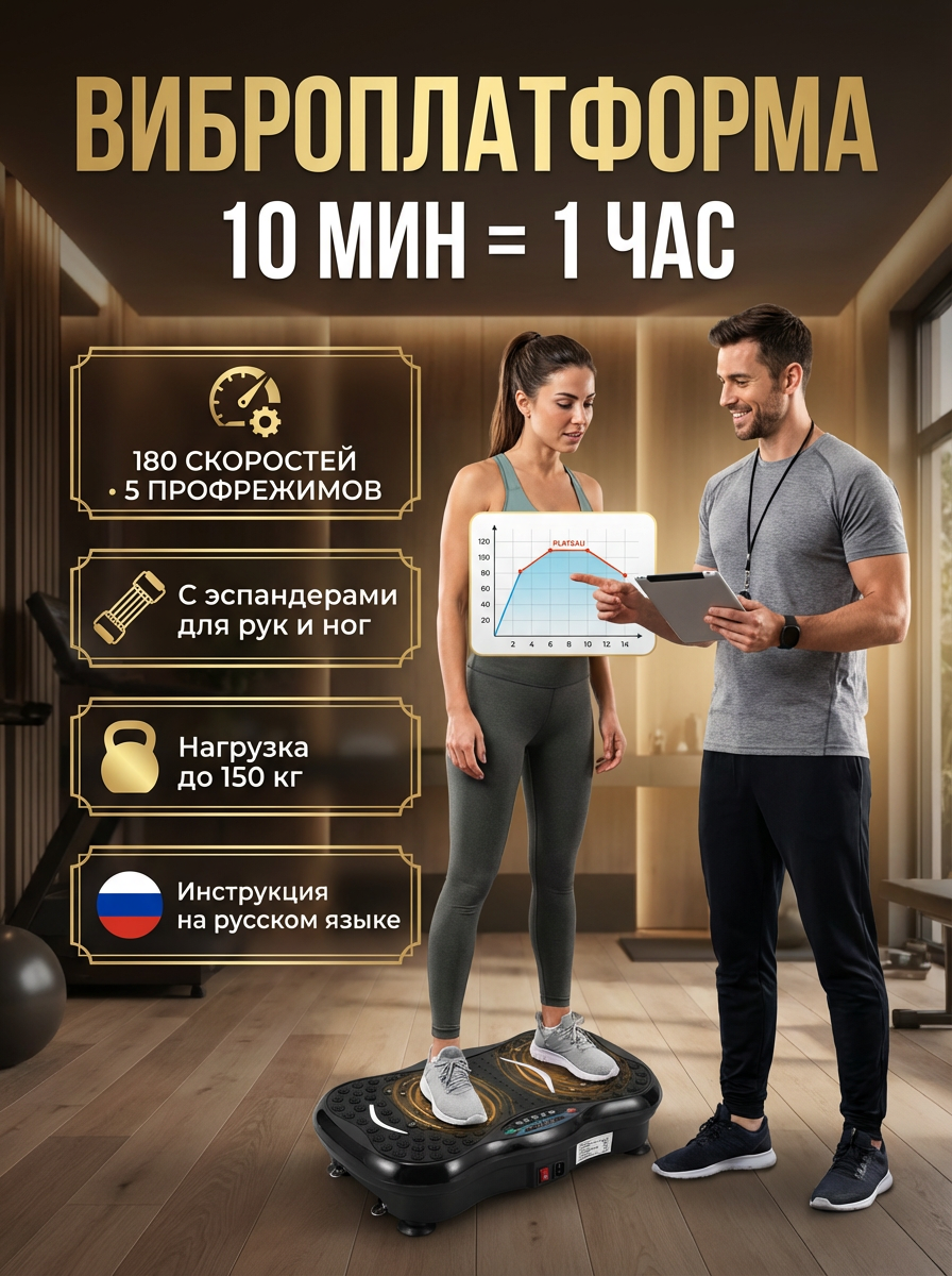 Виброплатформа для похудения до 150кг тренажер для дома c дистанционным управлением