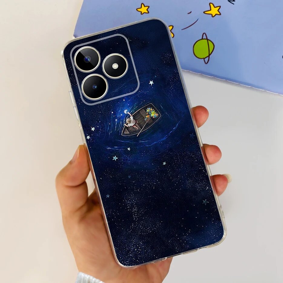 Чехол для Realme C51 RMX3830, окрашенный чехол, прозрачные силиконовые чехлы для телефонов Realme C53 C 51 RealmeC51 RealmeC53, мягкие чехлы