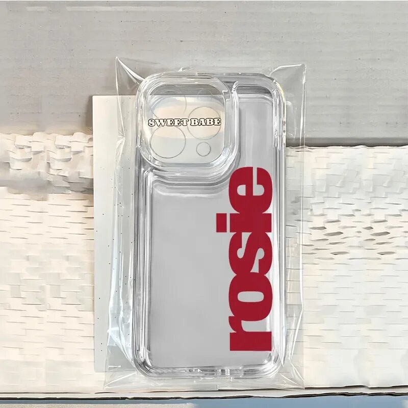 Прозрачный противоударный чехол INS Korea ROSIE для iPhone 17, 16, 15, 14, 13, 12, -3, For iPhone 14