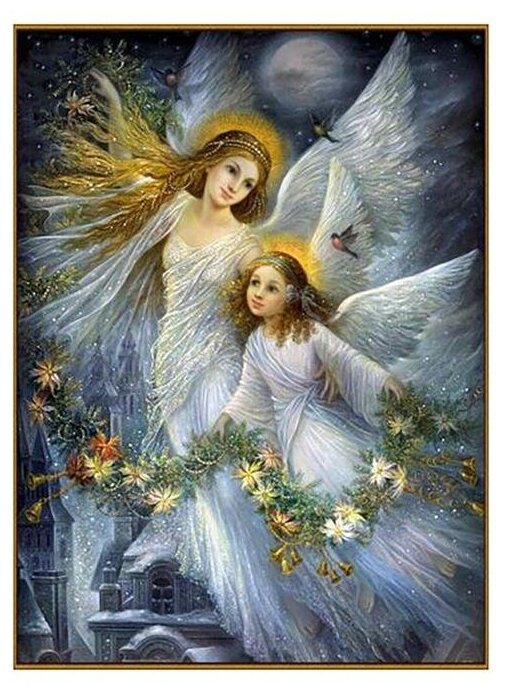 Алмазная мозаика MILATO "Светящиеся Ангелы", 31 цв, 40x32 см