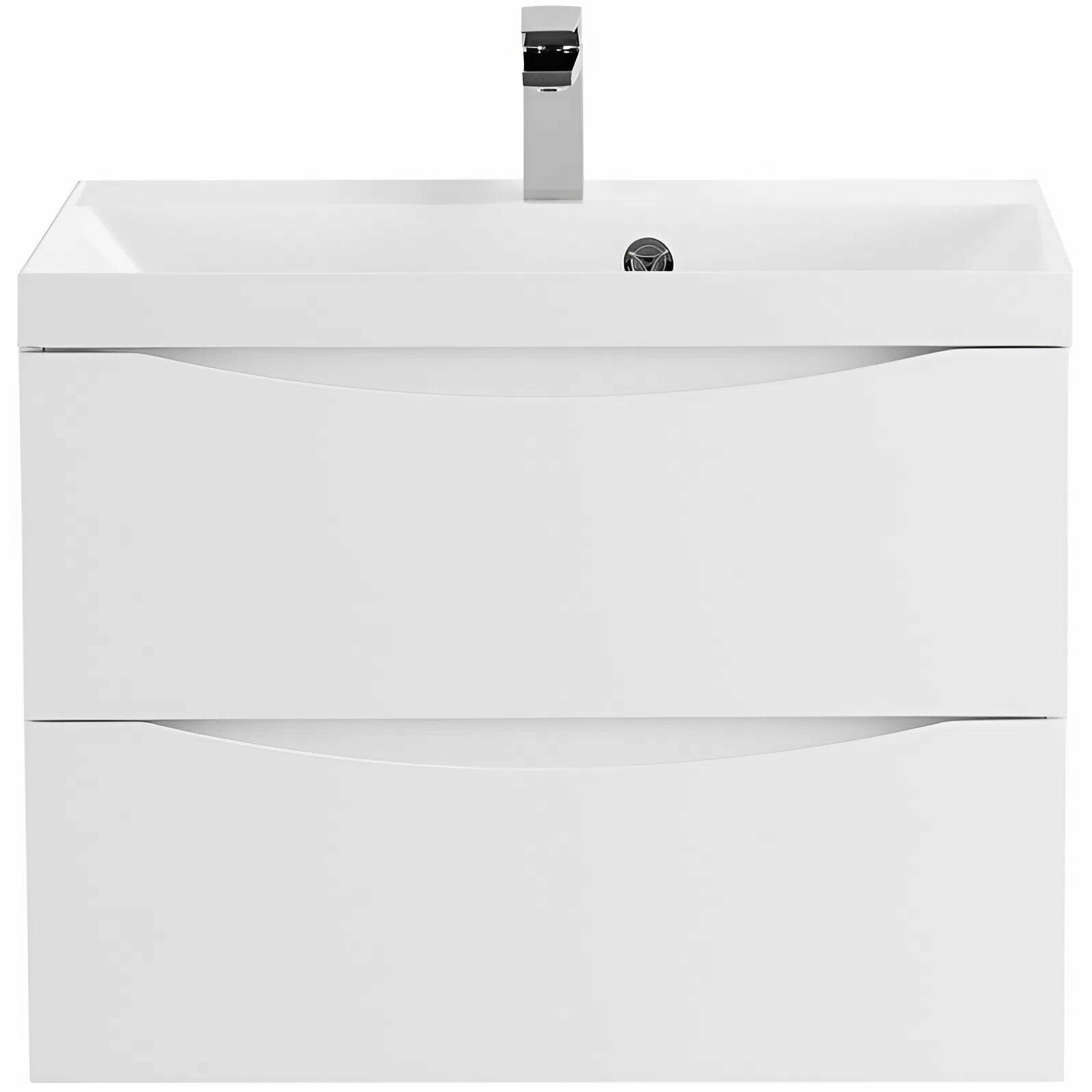 База под раковину подвесная BelBagno MARINO с двумя выкатными ящиками Bianco Lucido 600x450x500 MARINO-600-2C-SO-BL-P