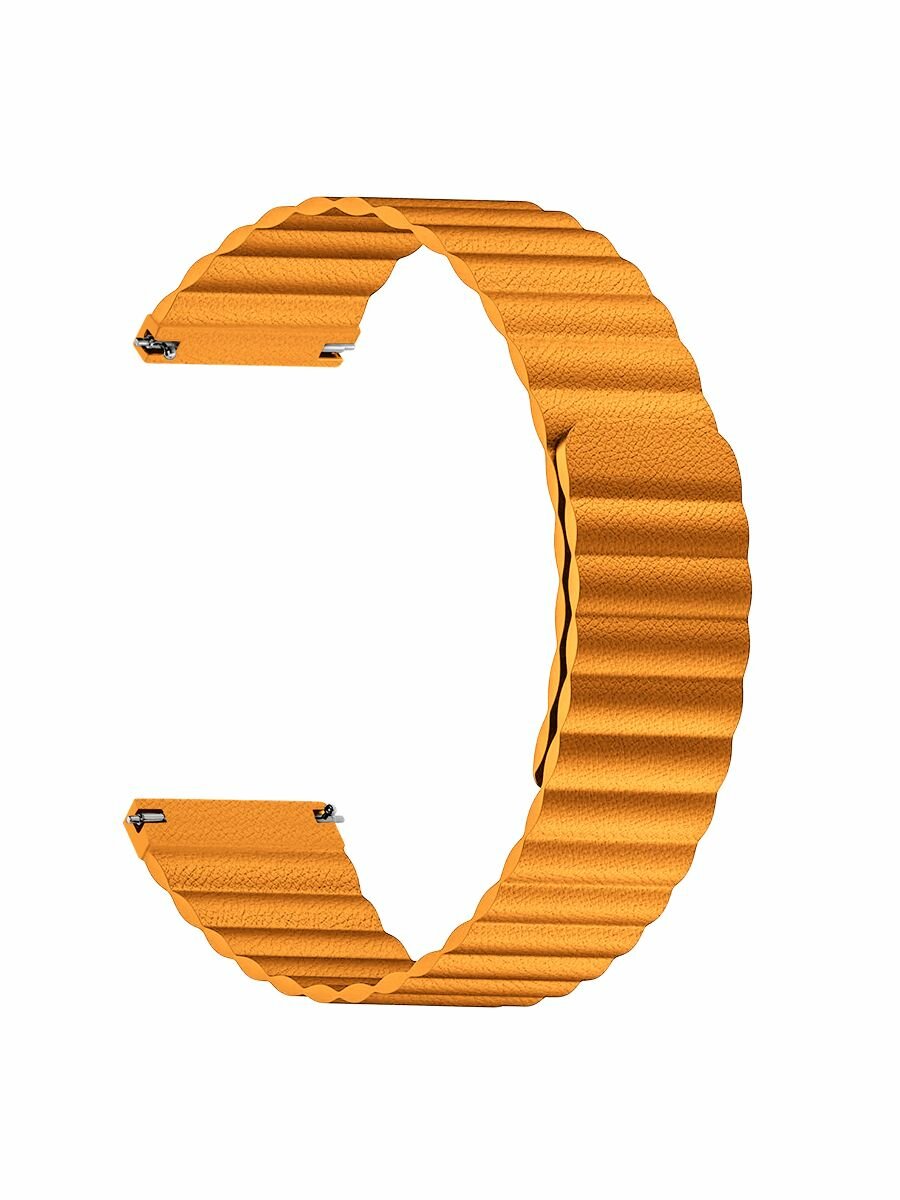 Универсальный кожаный ремешок Caweon Pollux для часов 22 мм DSP-41-22-CP Orange