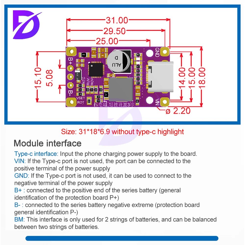 2S Type-c USB Boost Converter Модуль — фото 1