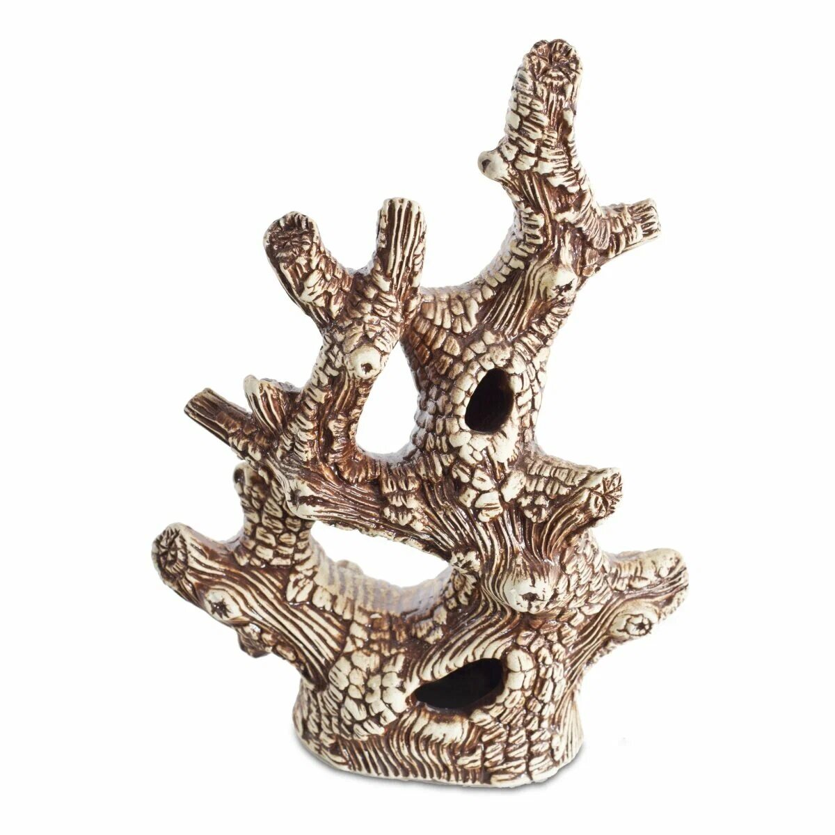 Декорация для аквариума, Орловская Керамика Коряга большая керамика белый 21х15х7см